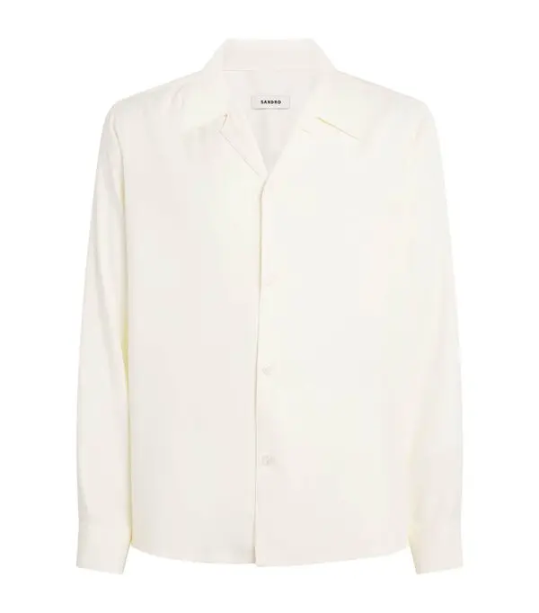 Sandro Notched-collar Shirt - Beige