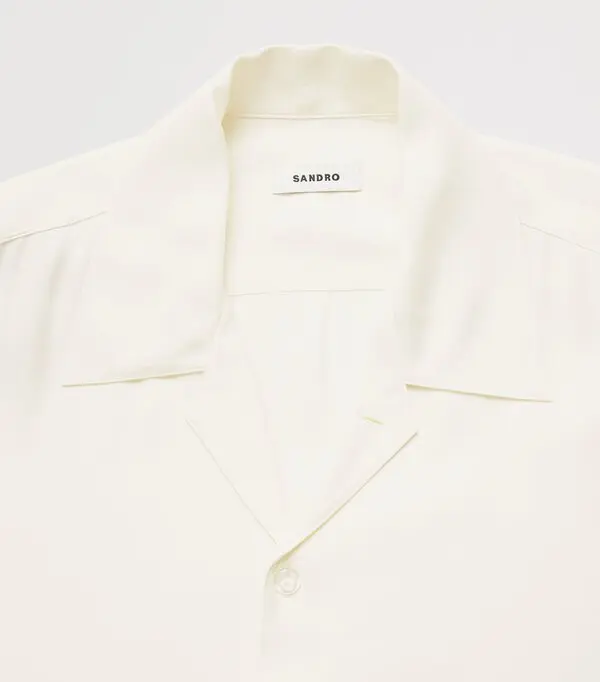 Sandro Notched-collar Shirt - Beige