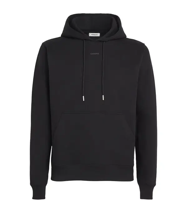 Sandro Cotton Logo Hoodie - Black