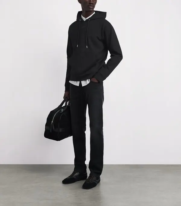 Sandro Cotton Logo Hoodie - Black