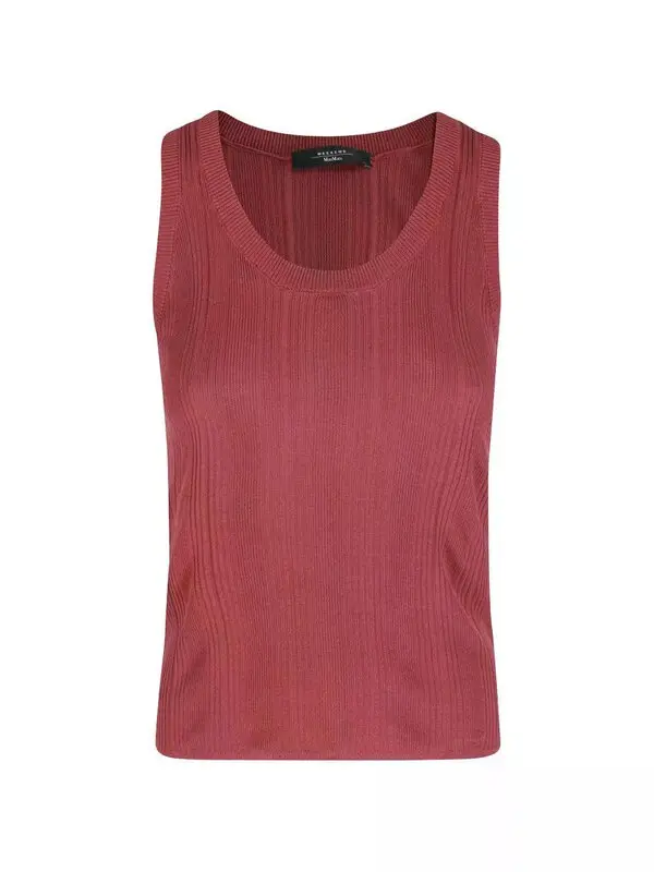 Max Mara Ribbed Knit Sleeveless Top
