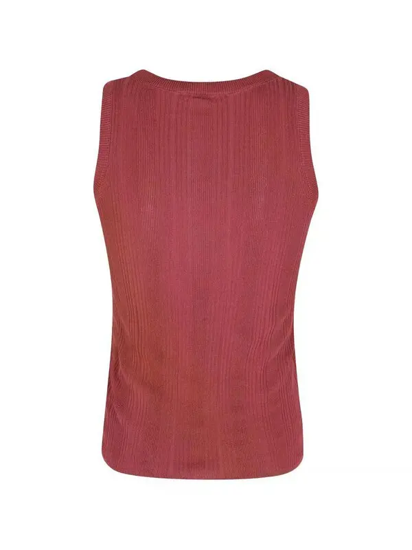 Max Mara Ribbed Knit Sleeveless Top