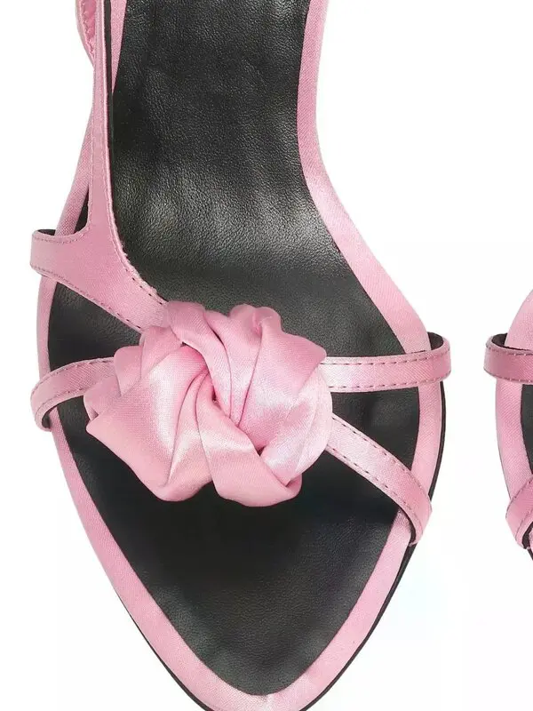 ROTATE BY BIRGER CHRISTENSEN Knot Satin Sandals - Pink