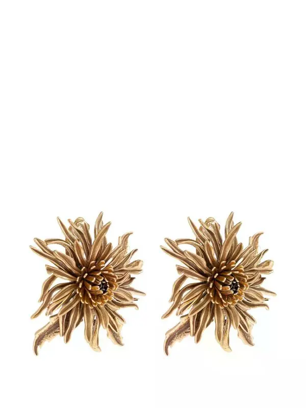 Cult Gaia Octvaia Floral-shape Clip-on Earrings - Gold