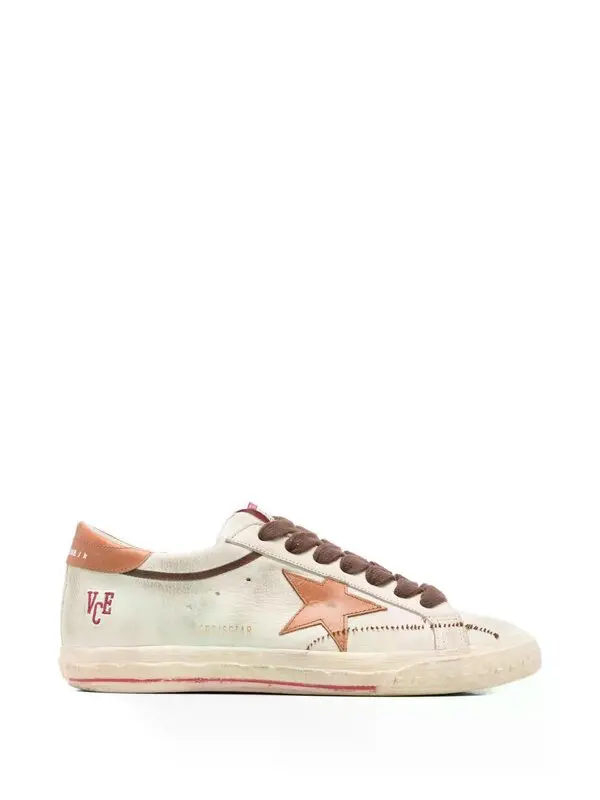 GOLDEN GOOSE Star-applique Leather Sneakers - Neutrals