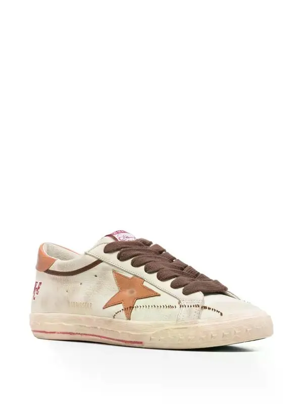 GOLDEN GOOSE Star-applique Leather Sneakers - Neutrals