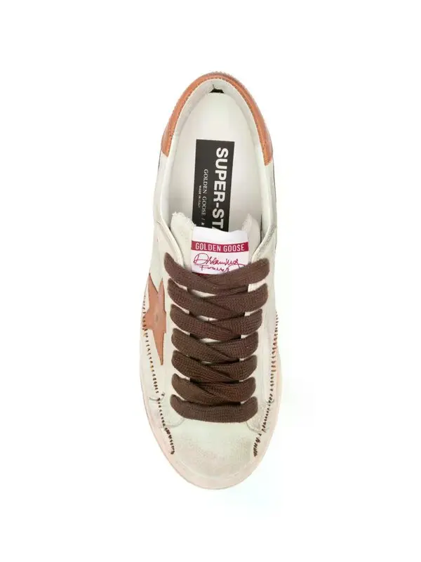 GOLDEN GOOSE Star-applique Leather Sneakers - Neutrals