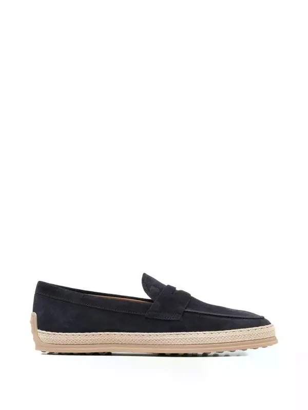 TOD'S Panelled Suede Loafers - Blue