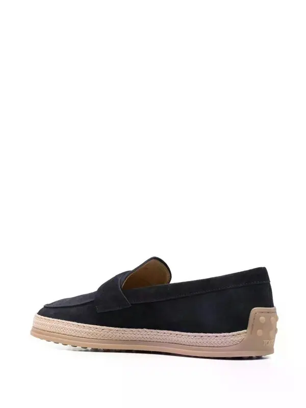 TOD'S Panelled Suede Loafers - Blue