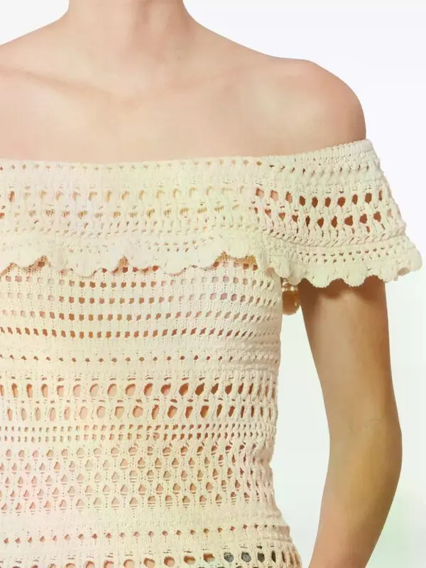 MARANT ETOILE Zaelle Crochet Off-shoulder Top