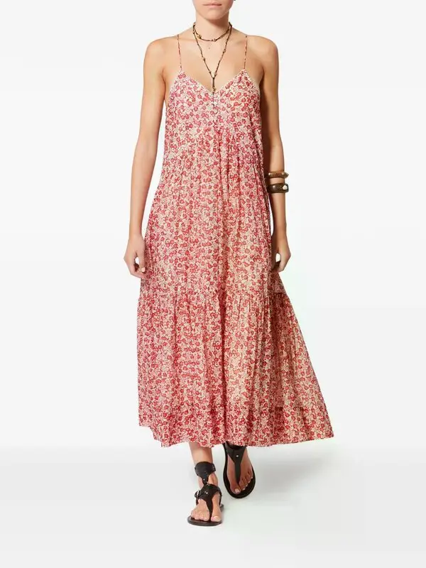 Isabel Marant Étoile Sabba Floral-print Midi Dress - Red