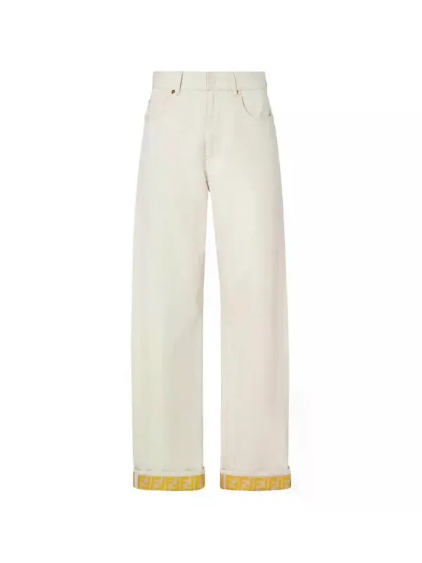 Fendi Straight Leg Jeans - Neutrals