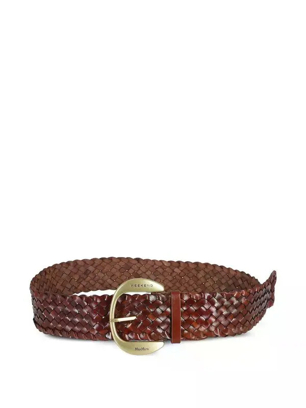 Max Mara Braided Buckle Belt - Brown