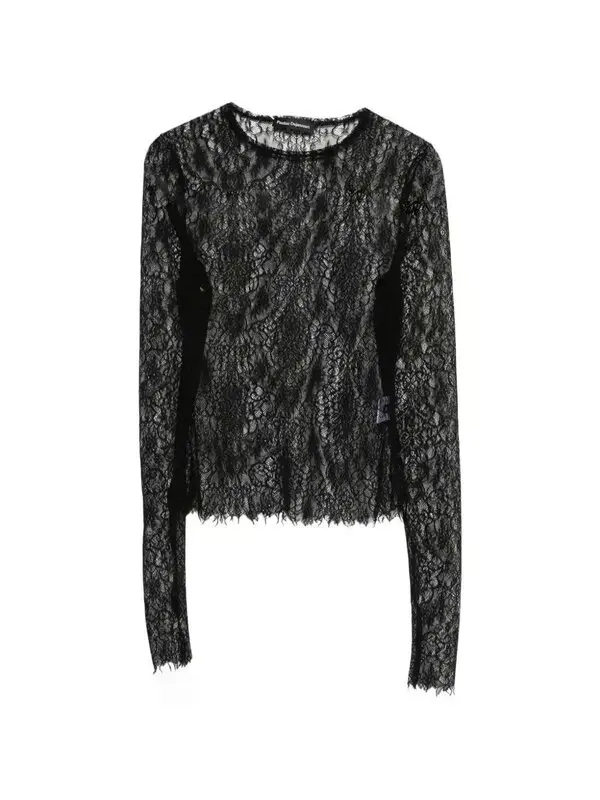 PAULINE DUJANCOURT Lace Long-sleeve Top