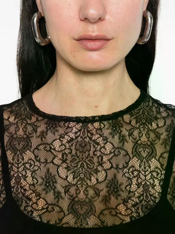 PAULINE DUJANCOURT Lace Long-sleeve Top