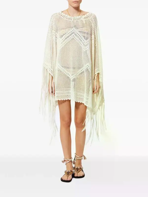 Isabel Marant Étoile Medium Length Crochet Cape - Neutrals