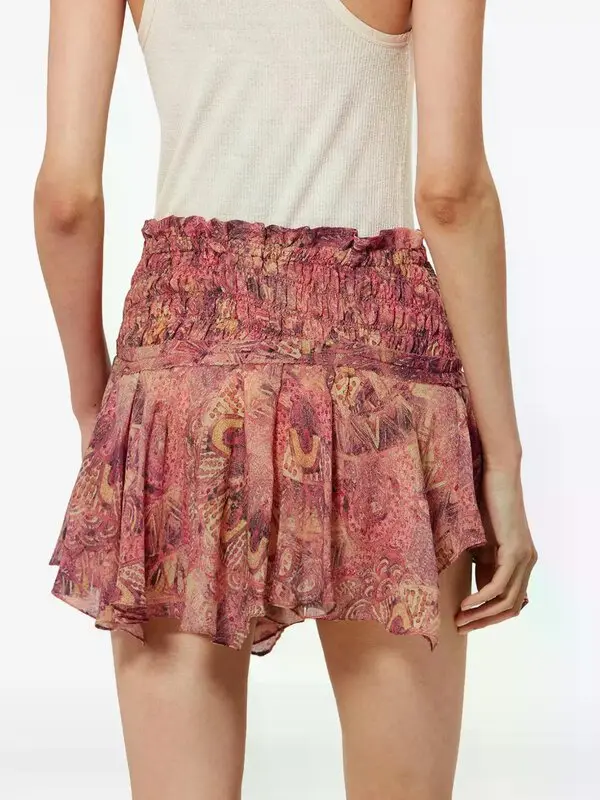 Isabel Marant Étoile Mandala-print Smocked Skirt