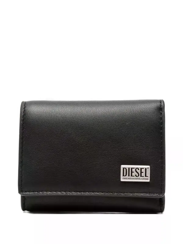 DIESEL® Biscotto Logo-plaque Wallet - Black