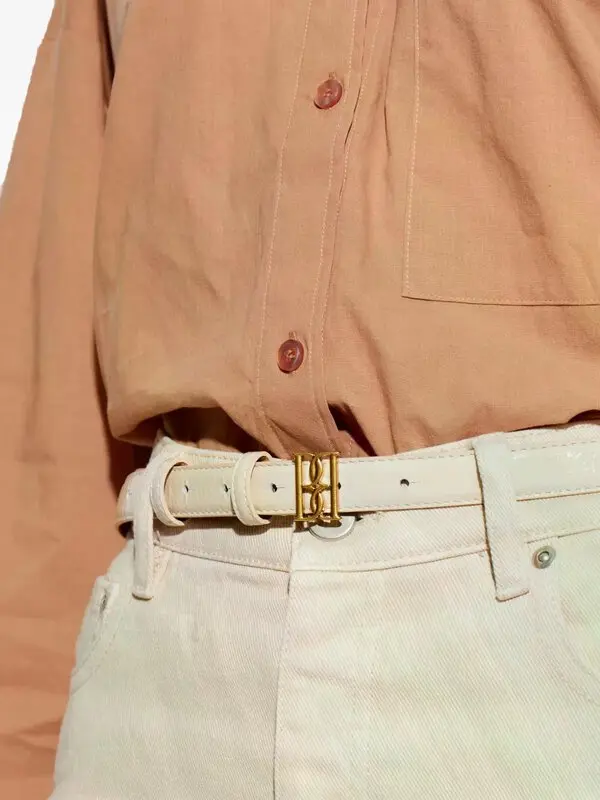 BY MALENE BIRGER Marlos Leather Belt - Neutrals