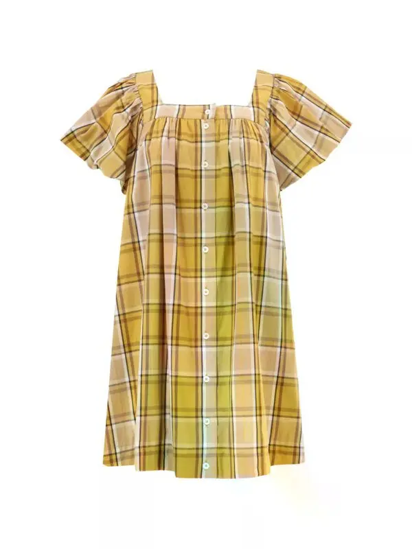 Sea Plaid Mini Dress
