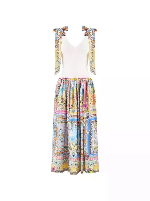 Camilla Bodice Splice Midi Dress