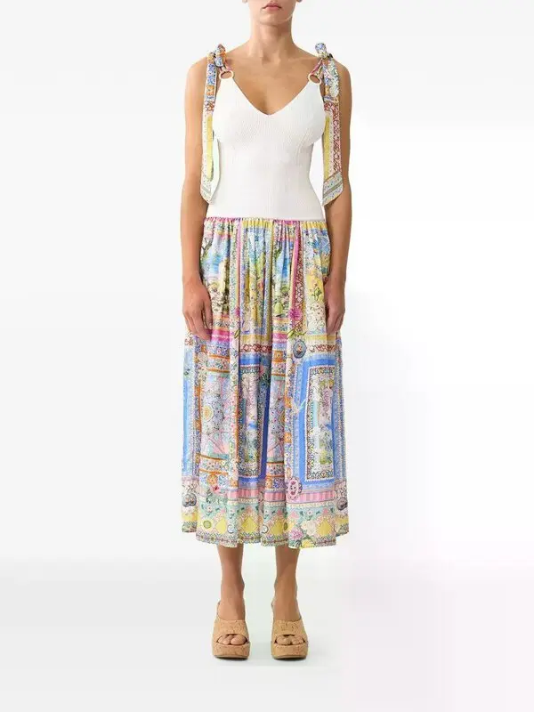 Camilla Bodice Splice Midi Dress