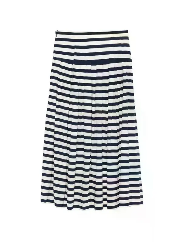 Rixo Una Striped Midi Skirt - Blue