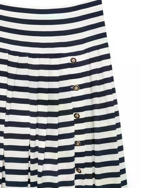 Rixo Una Striped Midi Skirt - Blue