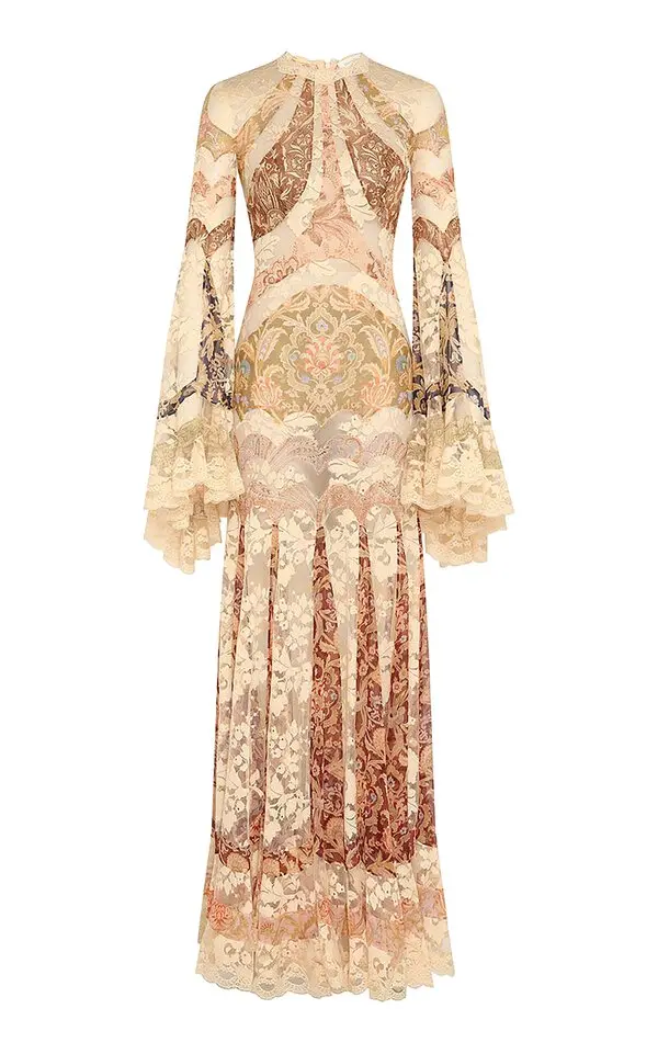 Zimmermann Valiant Panelled Silk Gown - Neutral