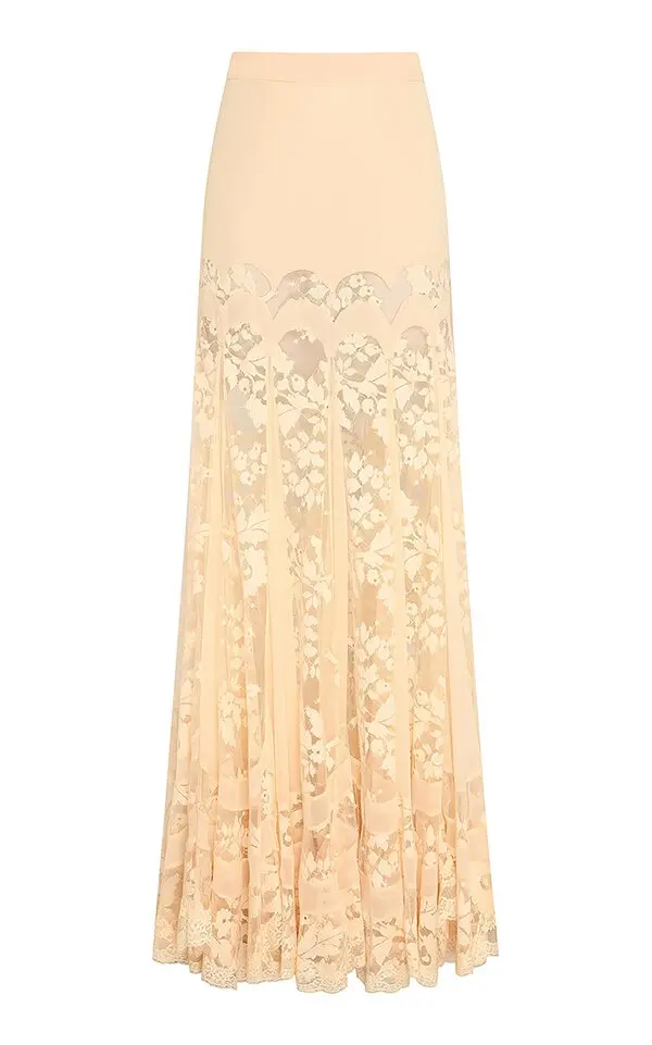 Zimmermann Valiant Panelled Silk Maxi Skirt