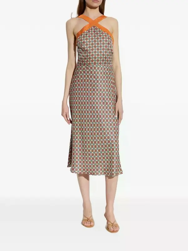 Paul Smith Patterned Midi Dress - Orange