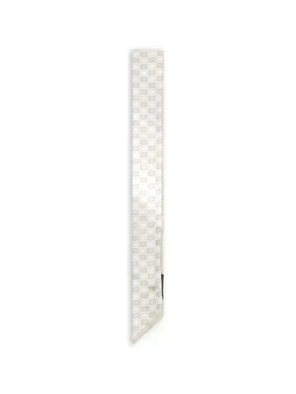Tagliatore Geometric Cotton Scarf - Neutrals