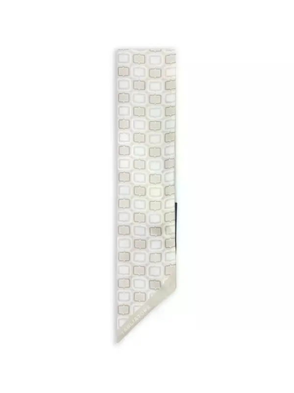 Tagliatore Geometric Cotton Scarf - Neutrals