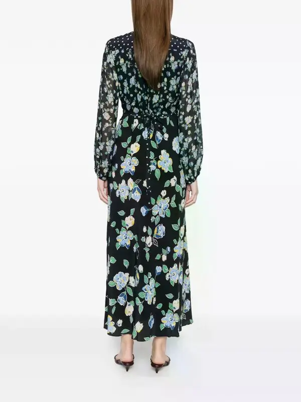 Rixo Kaila Floral Polka Dot Dress