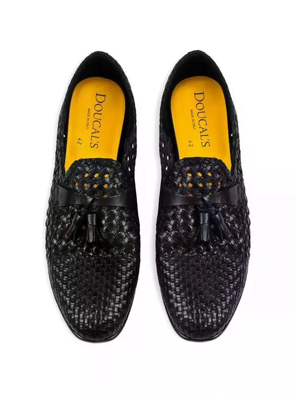 DOUCAL'S Tassel-detail Leather Loafers - Black