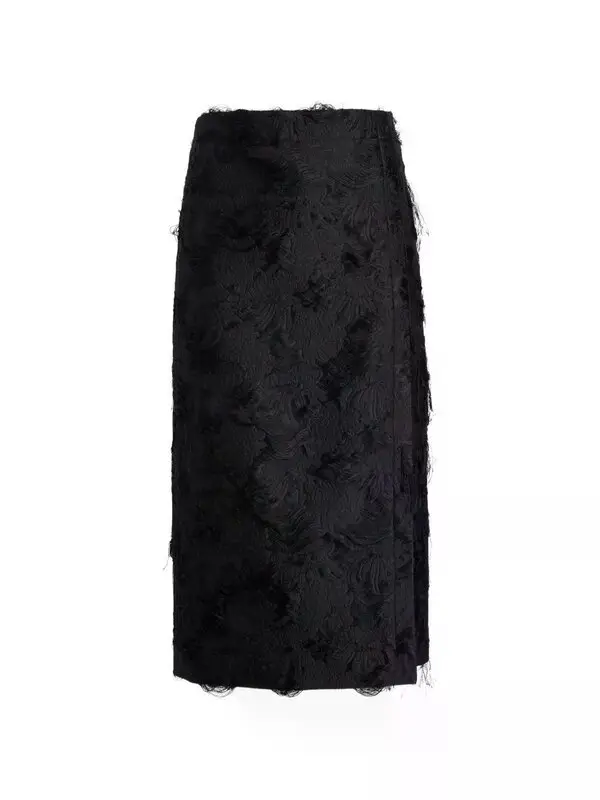Proenza Schouler Dalma Jacquard Midi Skirt - Black
