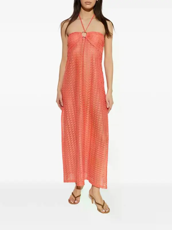 Melissa Odabash Harriet Halterneck Maxi Dress - Orange