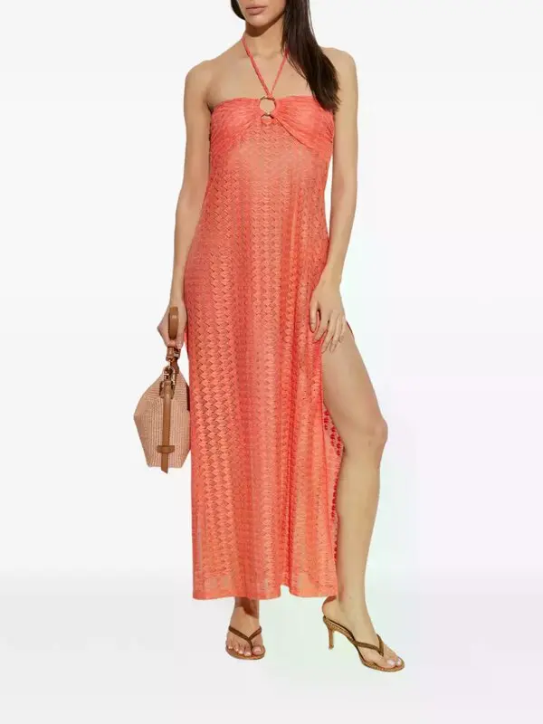 Melissa Odabash Harriet Halterneck Maxi Dress - Orange