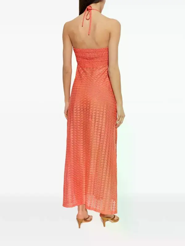 Melissa Odabash Harriet Halterneck Maxi Dress - Orange