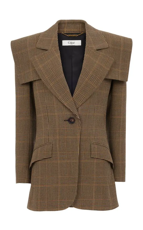 Chloé Cape Shoulder Wool Jacket