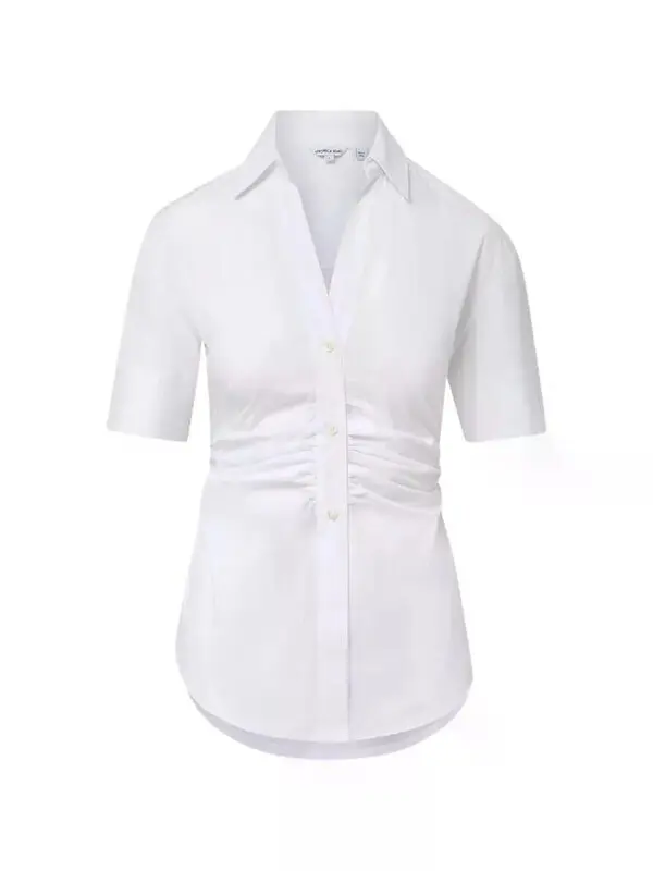 Veronica Beard Devra Short-sleeve Shirt - White