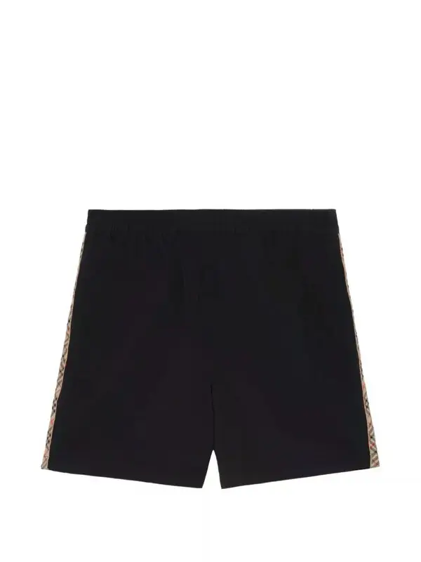 Burberry Check Trim Swim Shorts - Black