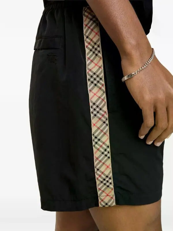 Burberry Check Trim Swim Shorts - Black