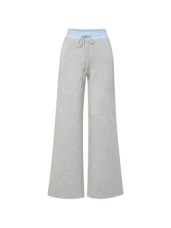 Veronica Beard Ernie Drawstring Flare Track Pants - Grey