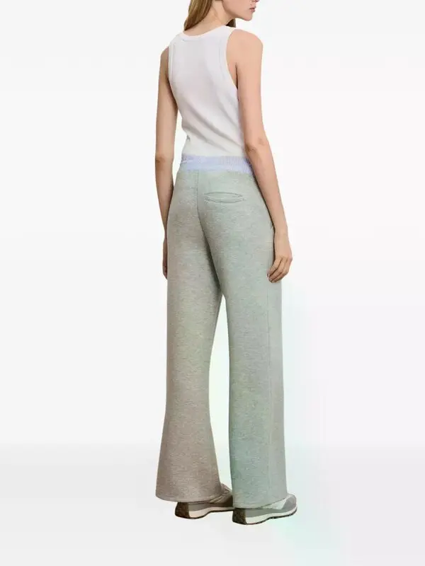 Veronica Beard Ernie Drawstring Flare Track Pants - Grey