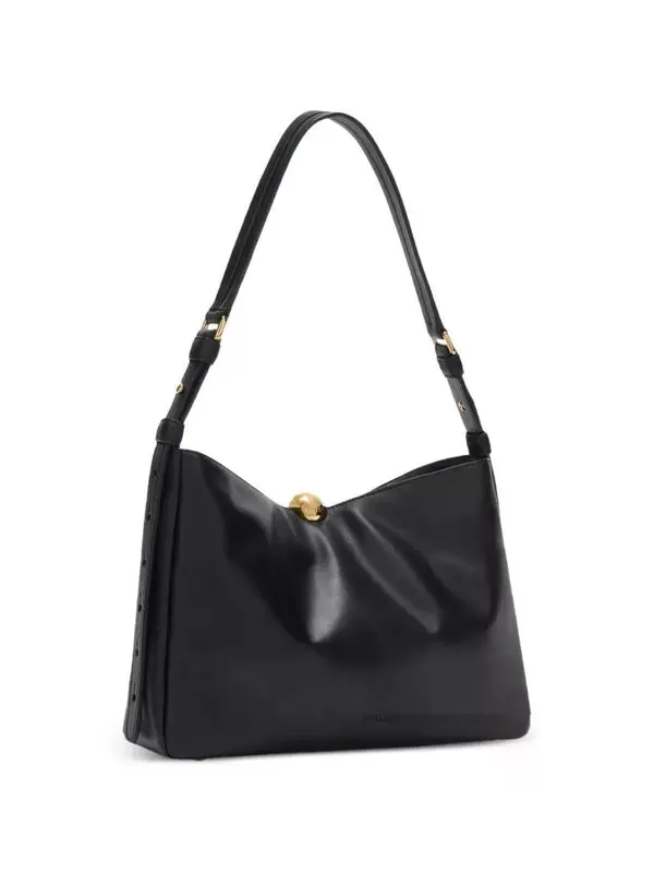 Furla Studded Sfera Soft Shoulder Bag - Black
