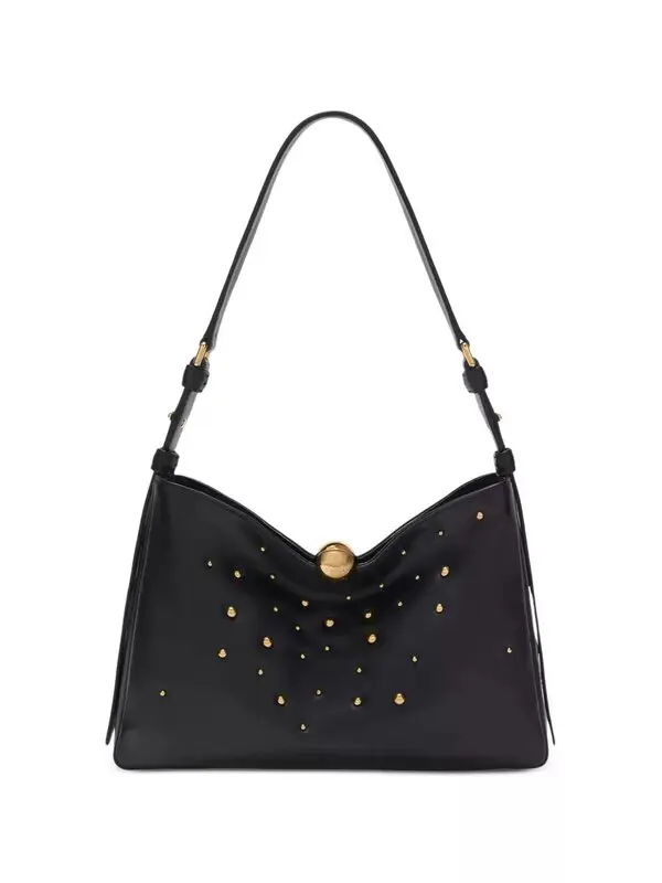 Furla Studded Sfera Soft Shoulder Bag - Black