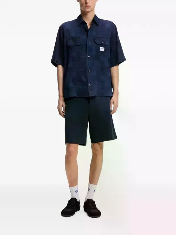 Hugo Ekyno Chest-pocket Checked Shirt - Blue
