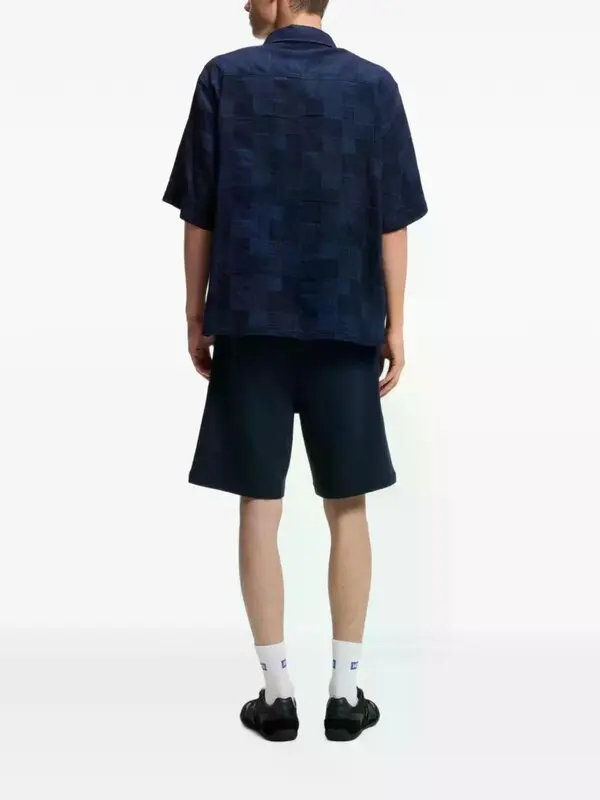 Hugo Ekyno Chest-pocket Checked Shirt - Blue