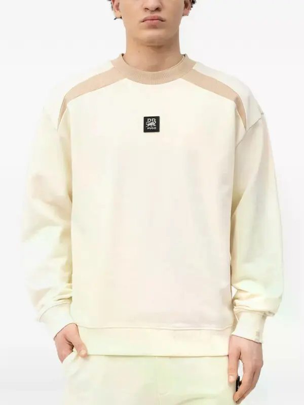 Hugo Panelled Crewneck Sweatshirt - Neutrals